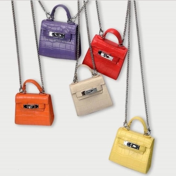 Bags | Mini Bag Crossbody Orange Color | Poshmark